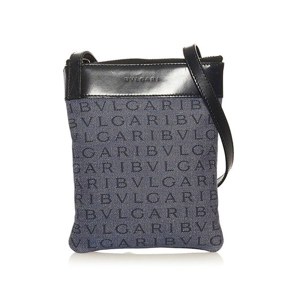 BVLGARI | Bags | Bvlgari Mania Mini Shoulder Bag Pochette Blue Black ...
